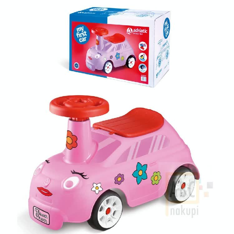 POGANJALEC ZA NAJMLAJŠE MY FIRST CAR, roza – ABC Nakupi