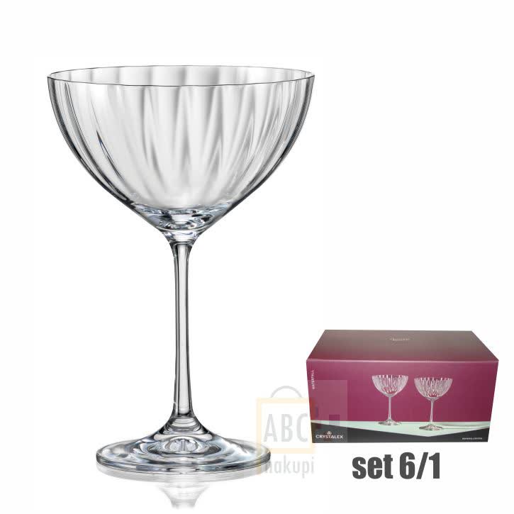KRISTALNI KOZARCI ZA MARTINI 6/1 (340 ml)- OPTIC – ABC Nakupi